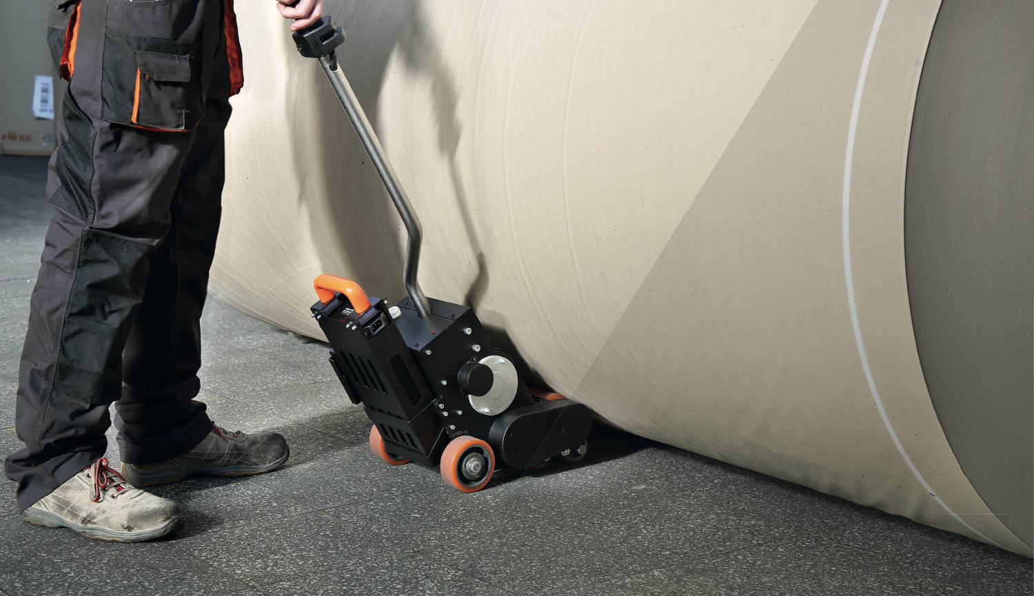 Battery roll pusher for the paper, corrugated, converting, wire and ...